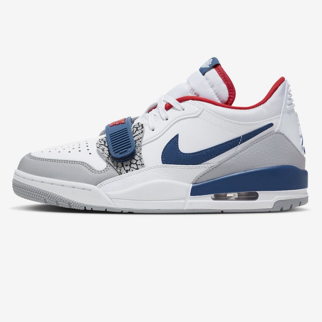 NIKE AIR JORDAN LEGACY 312 LOW GS 'WHITE FRENCH BLUE' - TeemoSneaker