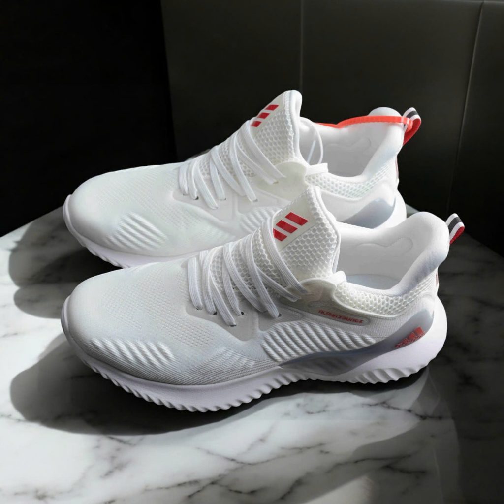 ADIDAS ALPHABOUNCE BEYOND WHITE RED - TeemoSneaker